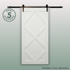 Pre-Primed Diamond Barn Door - Doors Delivered