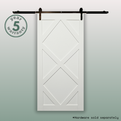 Pre-Primed Diamond Barn Door - Doors Delivered